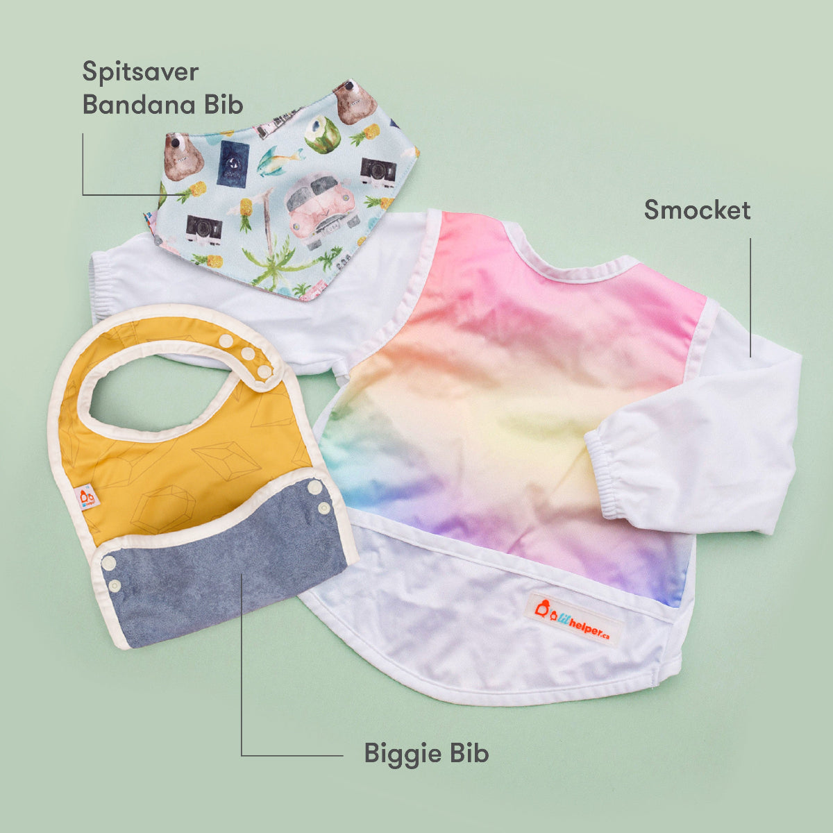 Mess Master Feeding Bundle: Bibs & Smocks for Mess-Free Mealtime Fun