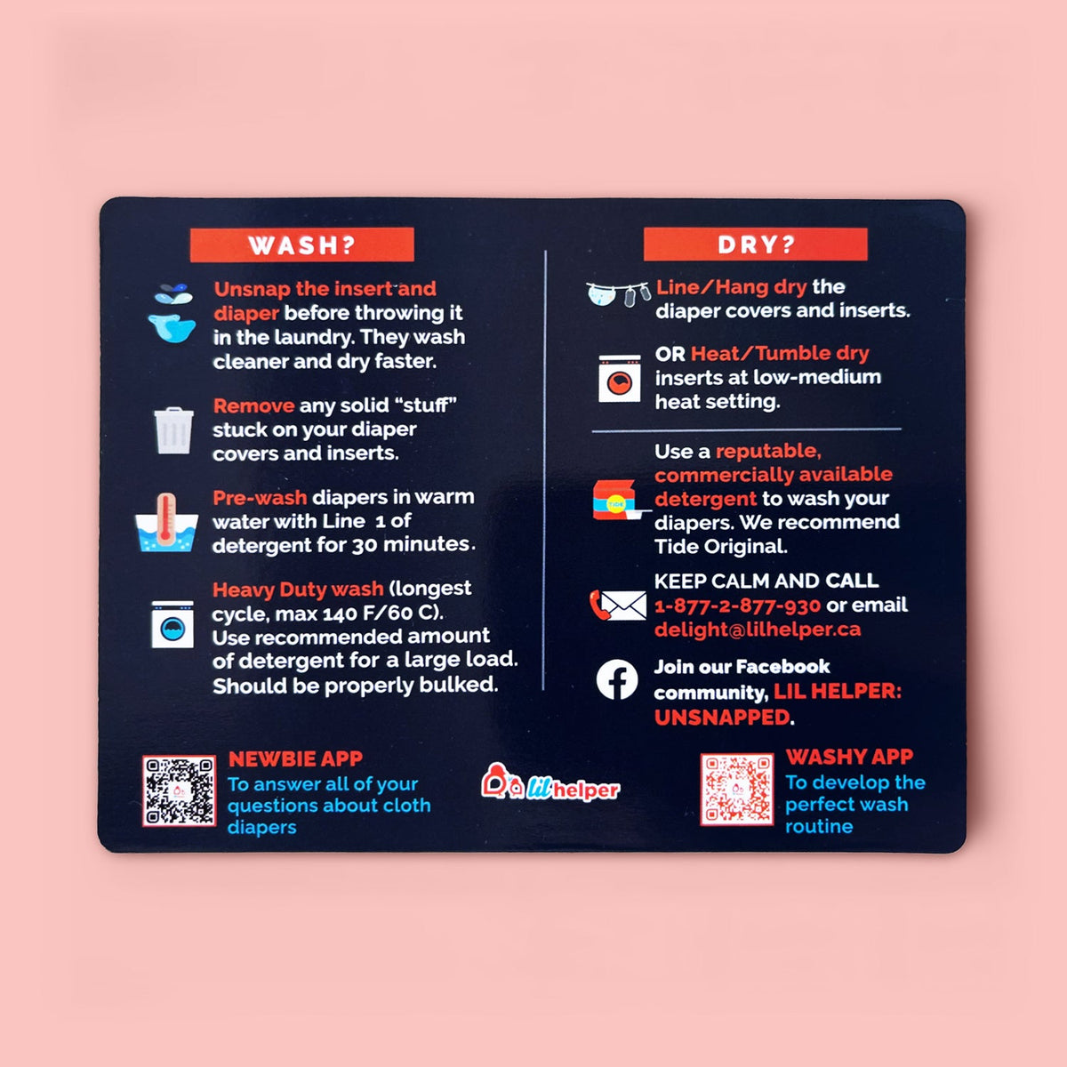 Diaper Wash Magnet – Easy Washing Instructions for Hassle-Free Laundry